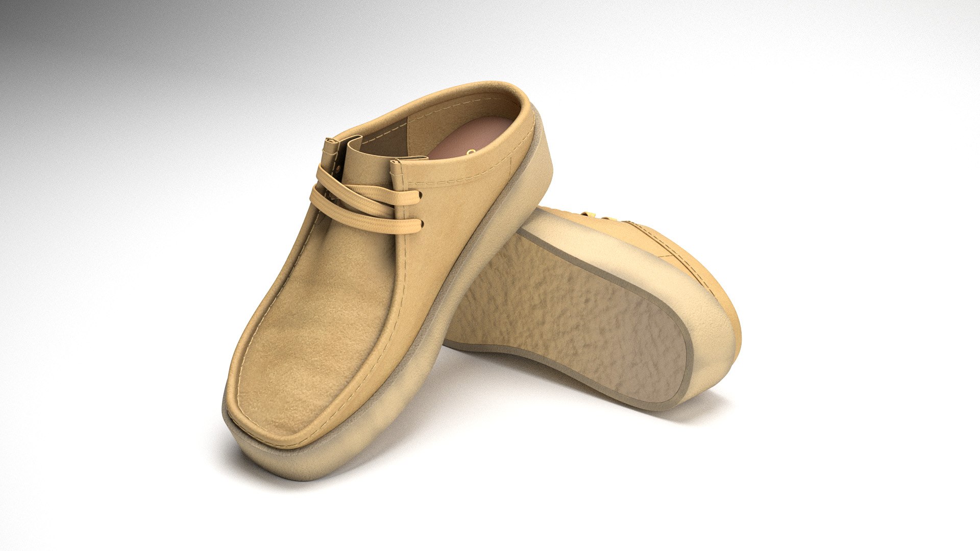 Clarks Wallabee Cup Lo Maple Suede 3D Model - TurboSquid 2308455