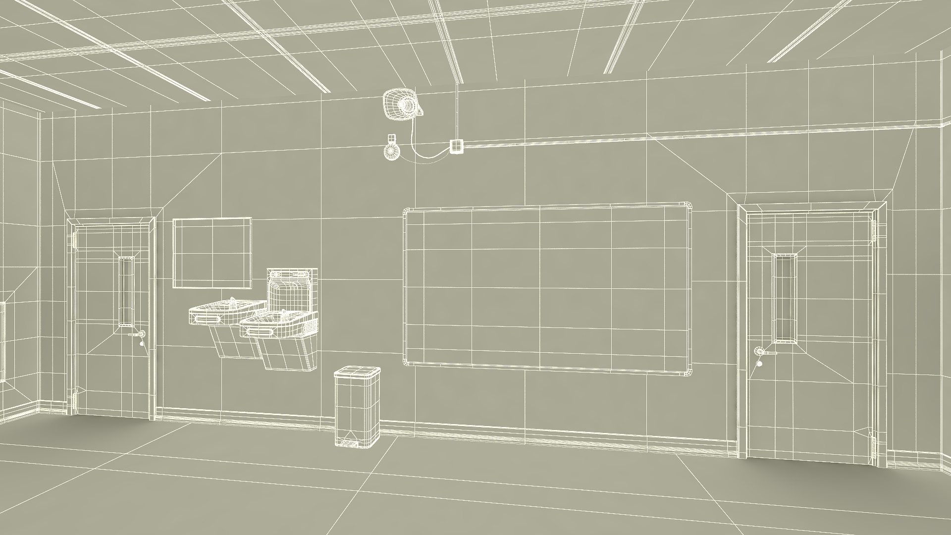 3D Model Middle School Hallway - TurboSquid 2346251