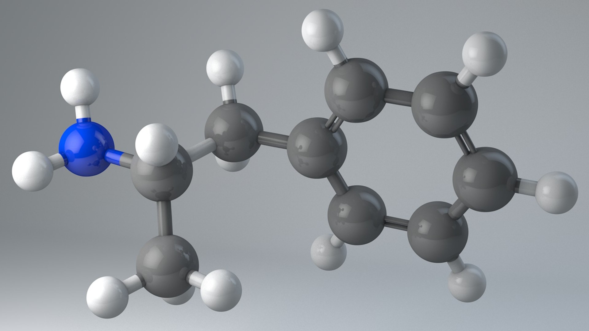 Scientific Amphetamine Structure Molecules Model - TurboSquid 1156053