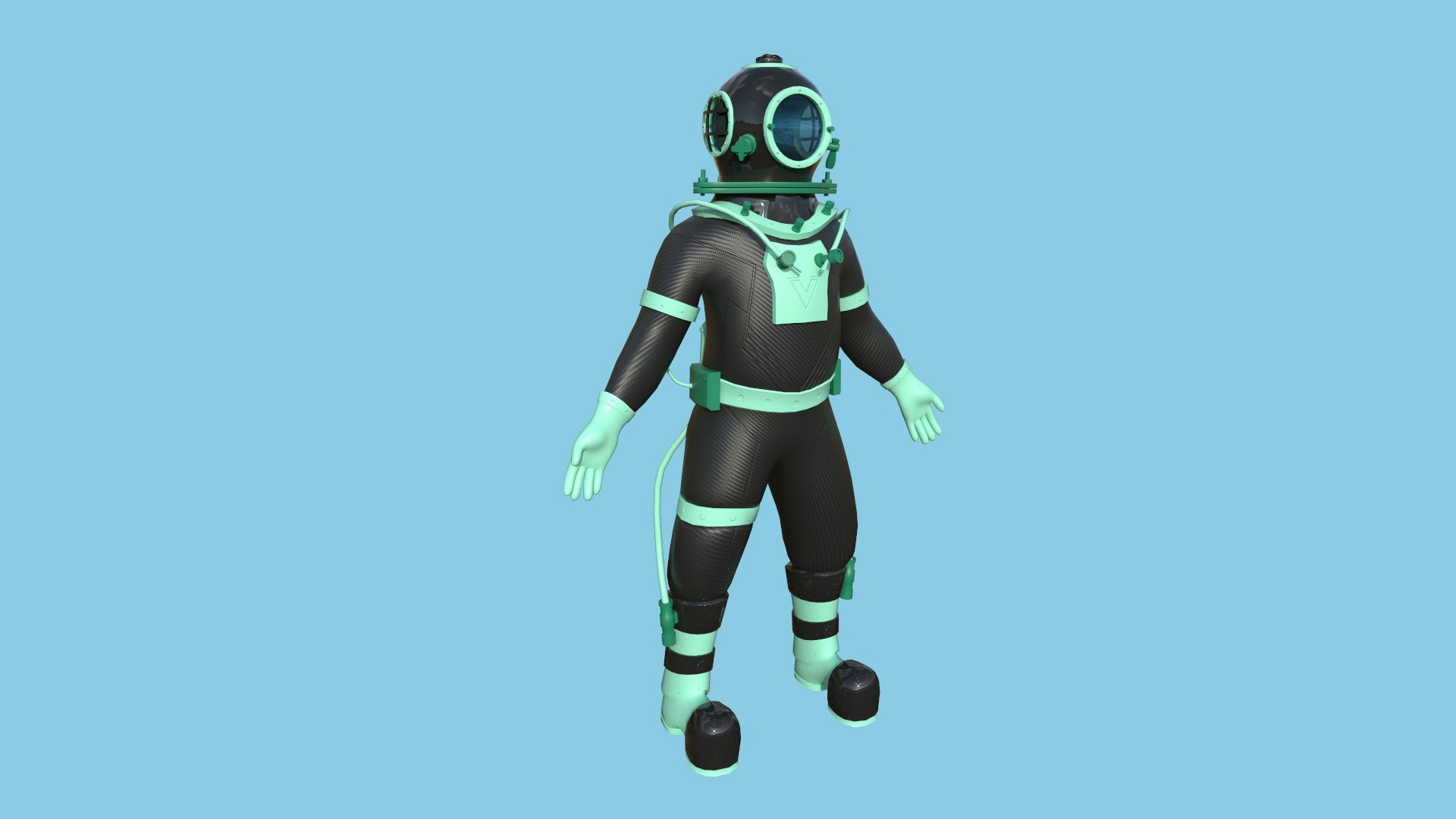 3D model 04 Diving Suits Collection - Cartoon Character Design ...