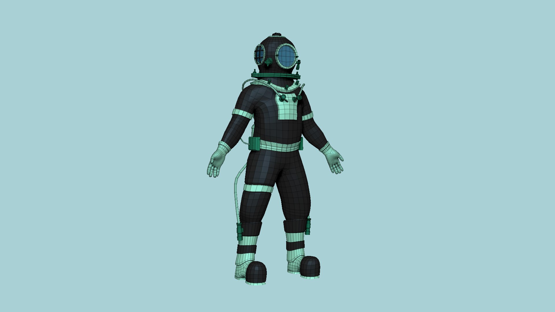 3D model 04 Diving Suits Collection - Cartoon Character Design ...