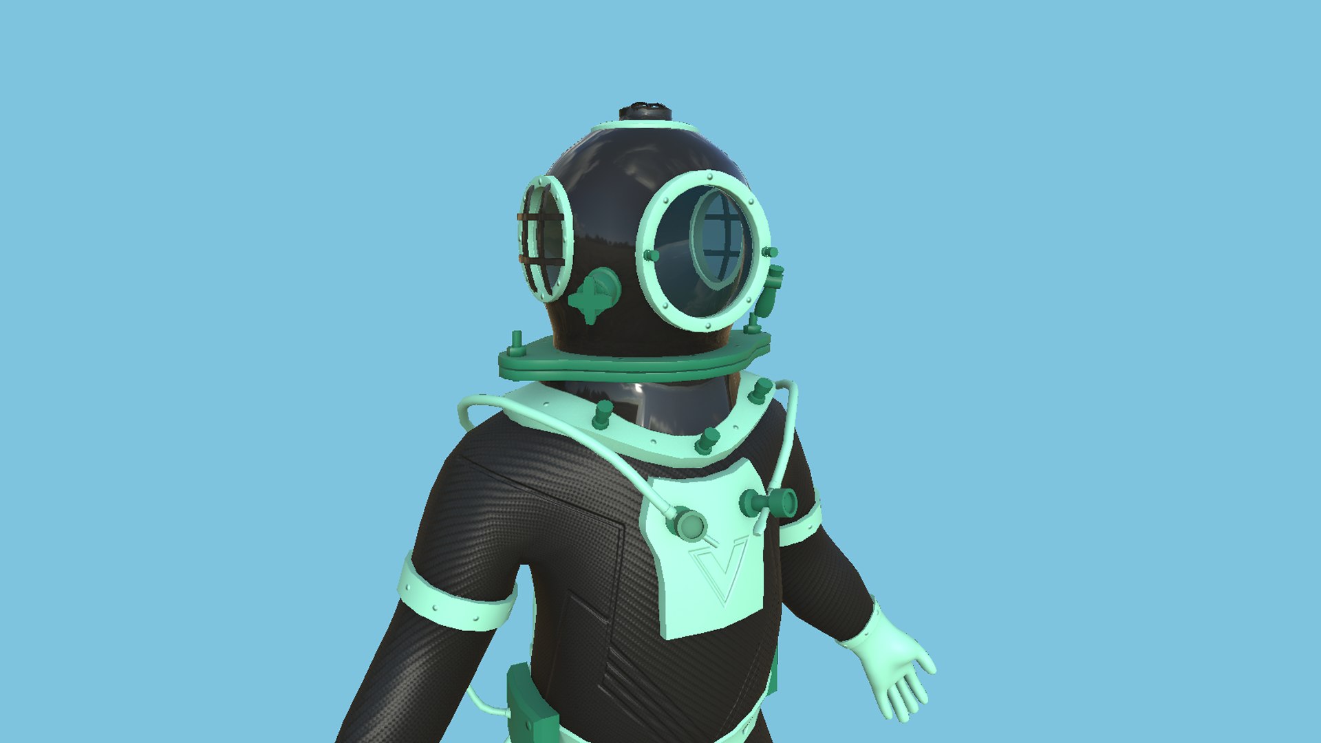 3D model 04 Diving Suits Collection - Cartoon Character Design ...
