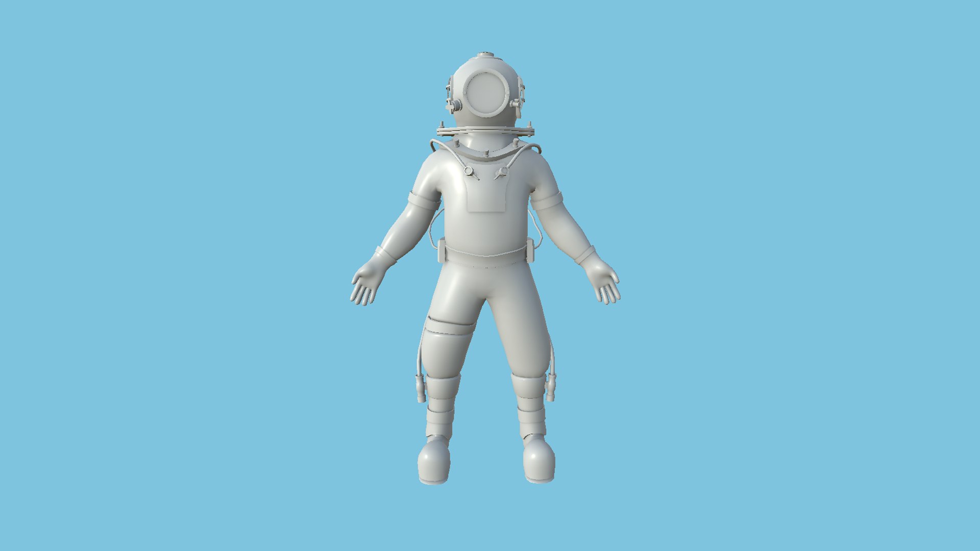 3D model 04 Diving Suits Collection - Cartoon Character Design ...