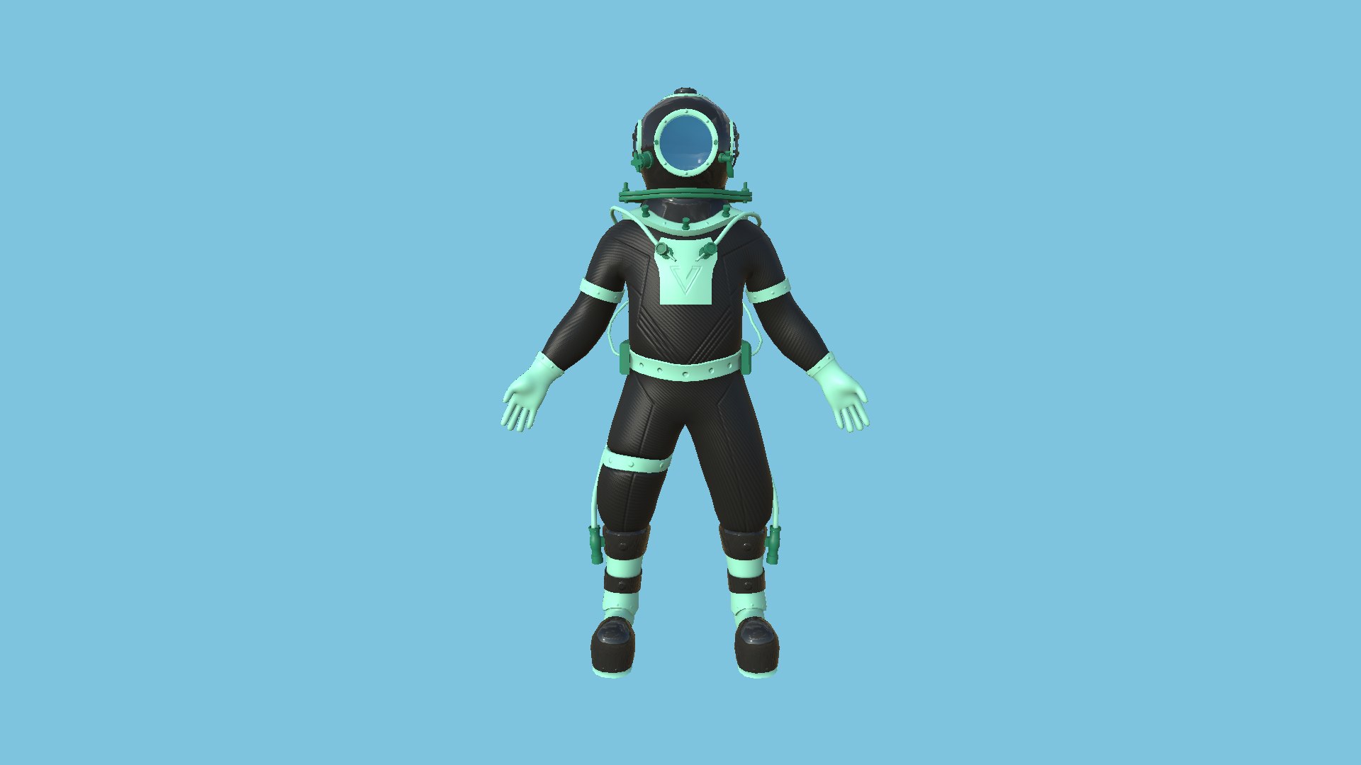 3D model 04 Diving Suits Collection - Cartoon Character Design ...