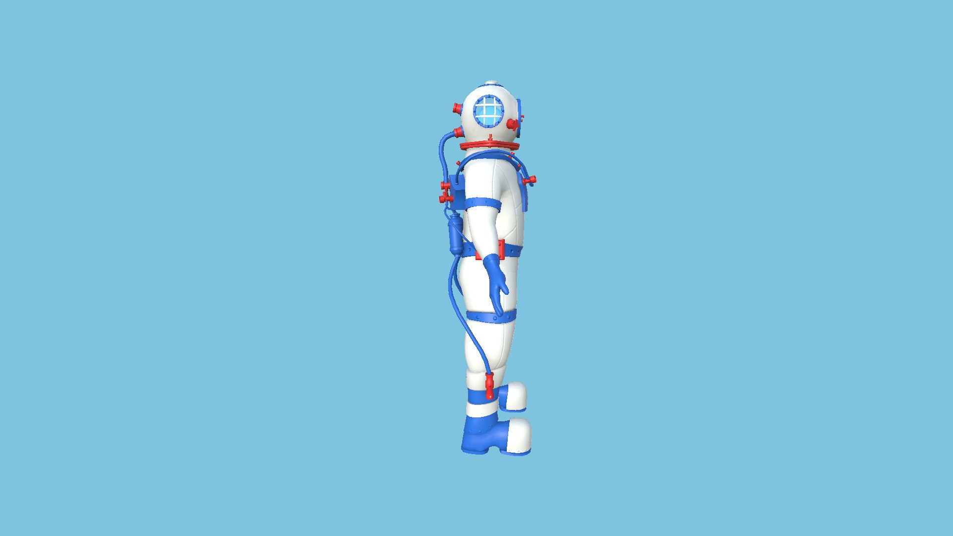 3D model 04 Diving Suits Collection - Cartoon Character Design ...