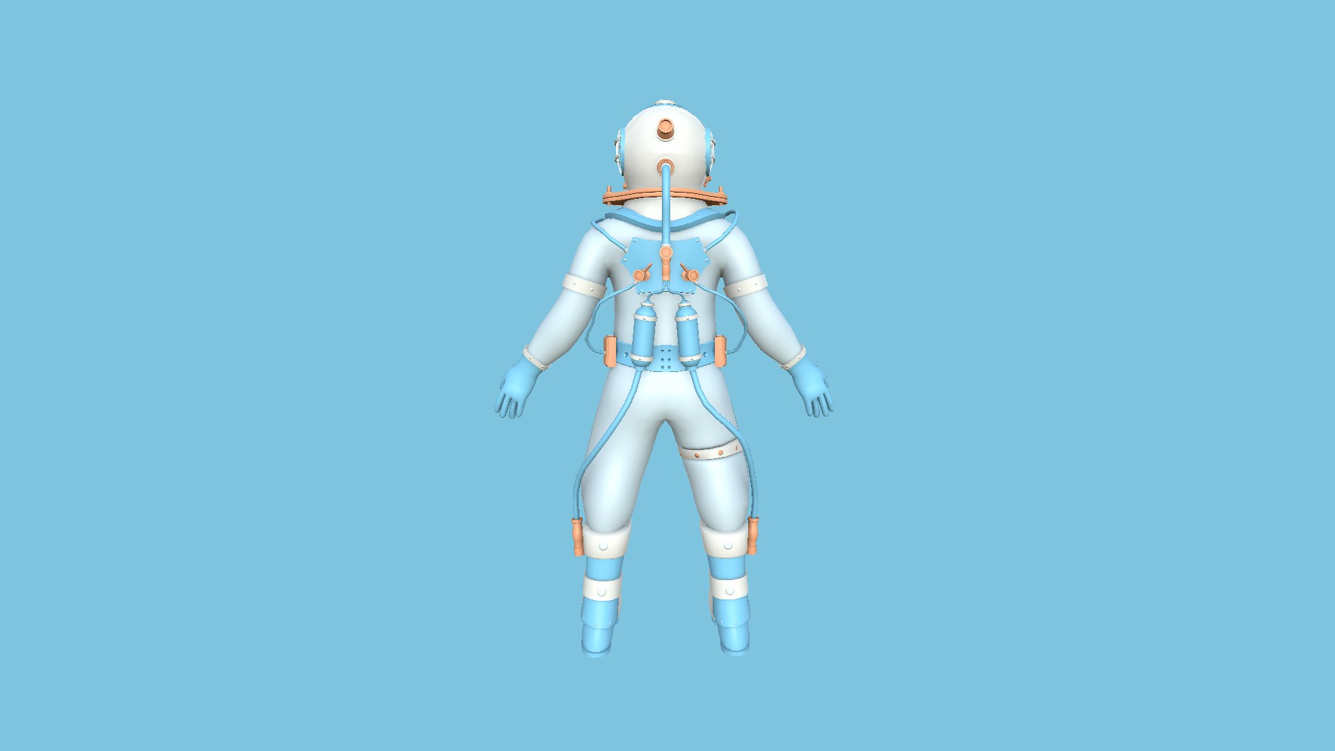3D model 04 Diving Suits Collection - Cartoon Character Design ...