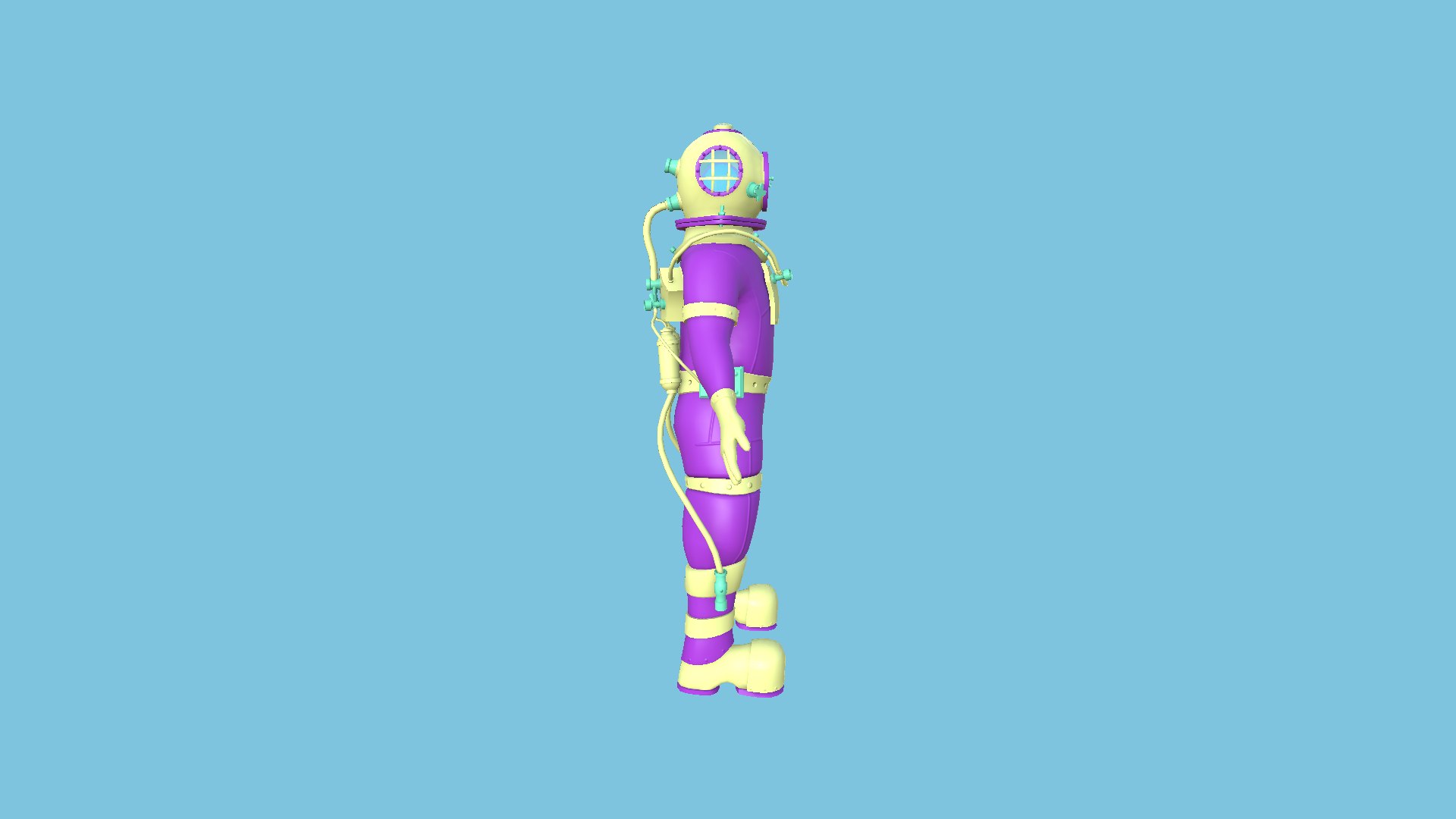 3D model 04 Diving Suits Collection - Cartoon Character Design ...