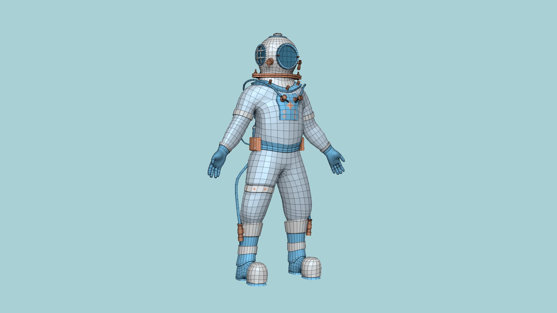 3D model 04 Diving Suits Collection - Cartoon Character Design ...