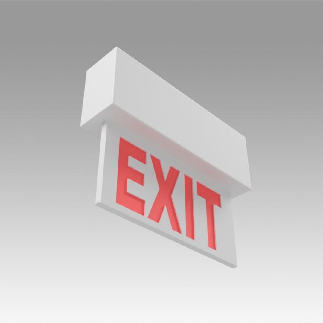 3D Exit Sign - TurboSquid 1435872