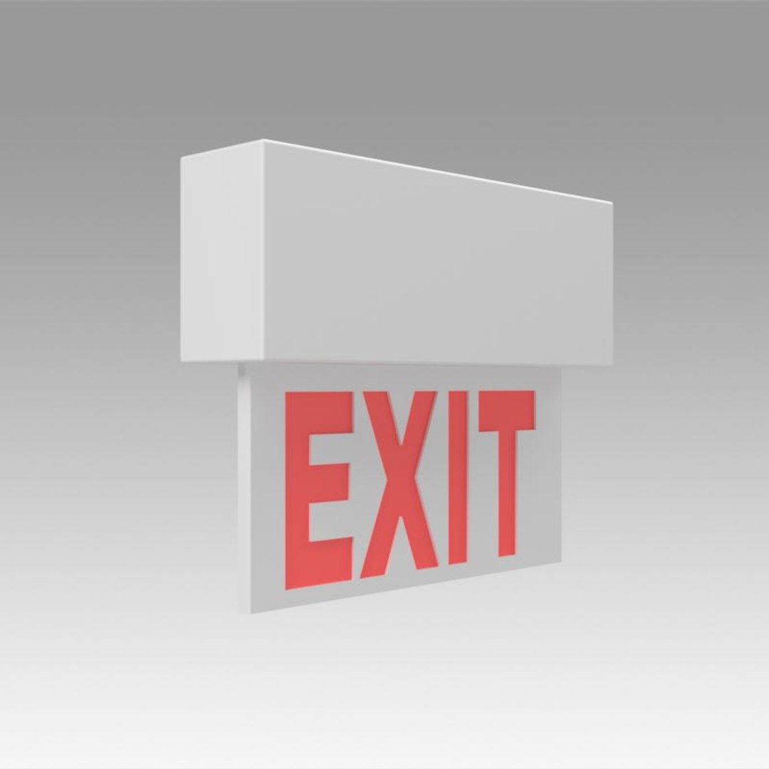 3D Exit Sign - TurboSquid 1435872