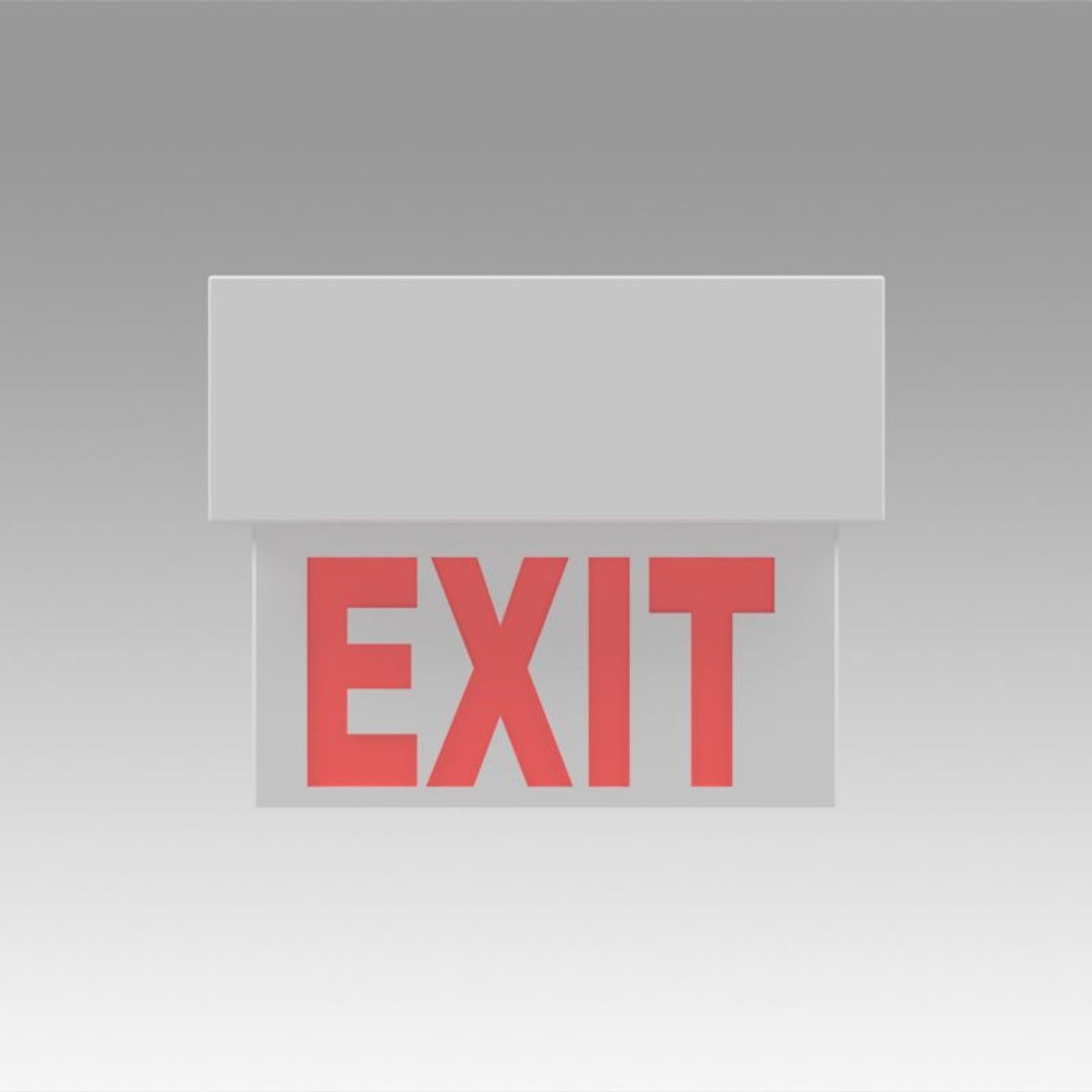 3D Exit Sign - TurboSquid 1435872