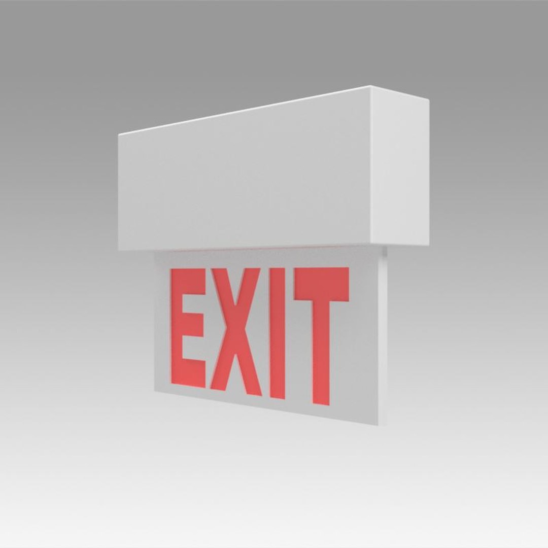3D Exit Sign - TurboSquid 1435872