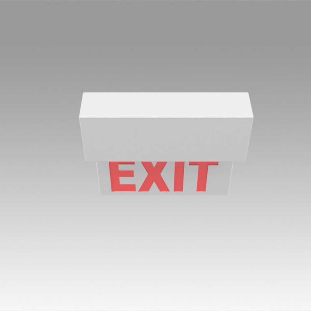 3D Exit Sign - TurboSquid 1435872