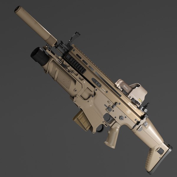 FN SCAR H & Grenade Launcher 3D 모델 - TurboSquid 1181622