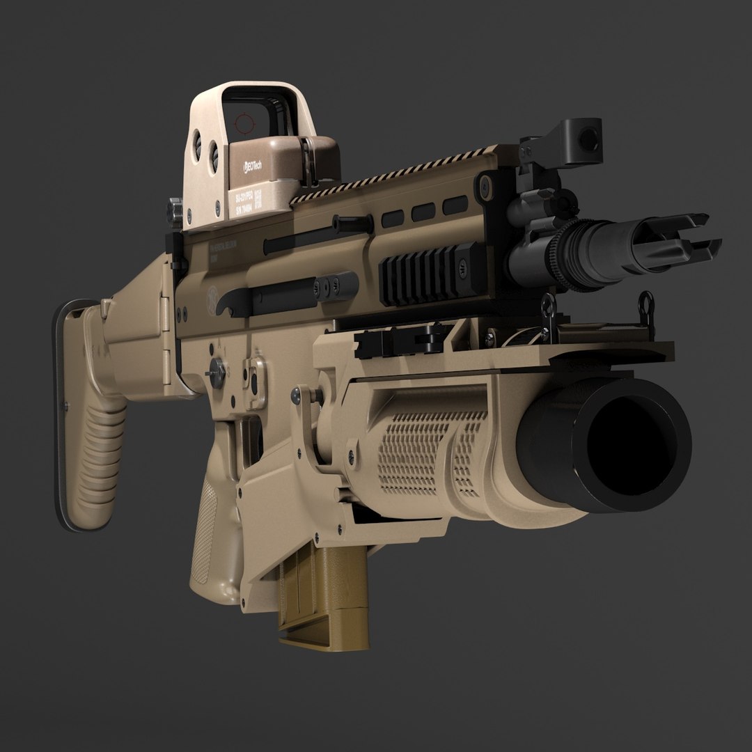3D Assault Rifle Fn Scar - TurboSquid 1181622
