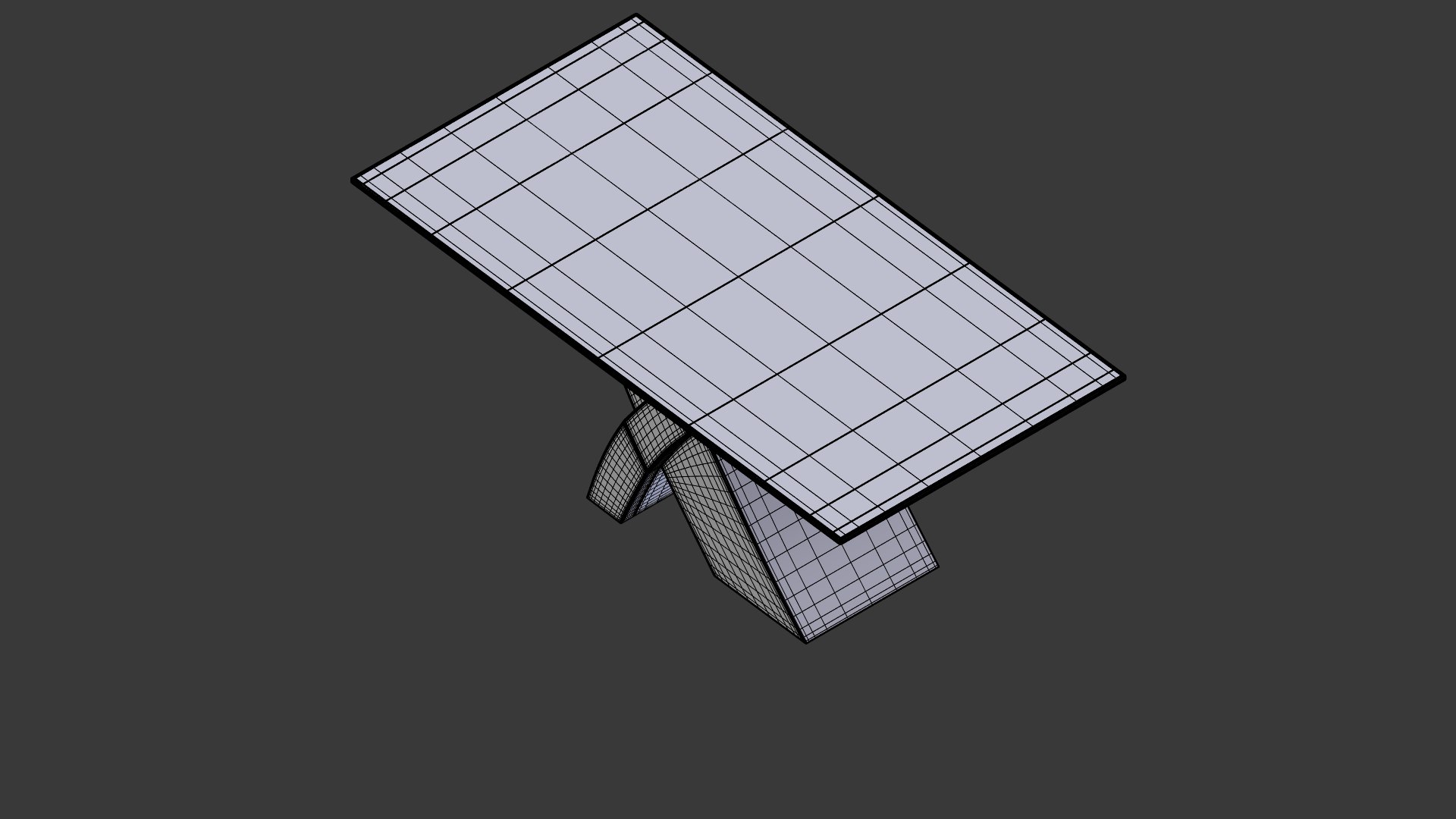 3d rectangle glass wood model