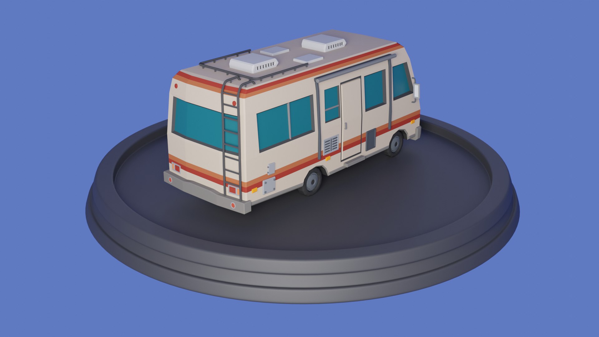 Low Poly Camper-Van 3D Model - TurboSquid 1740920