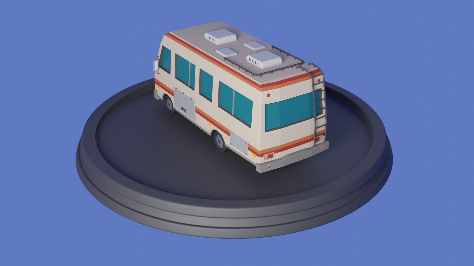 Low Poly Camper-Van 3D Model - TurboSquid 1740920