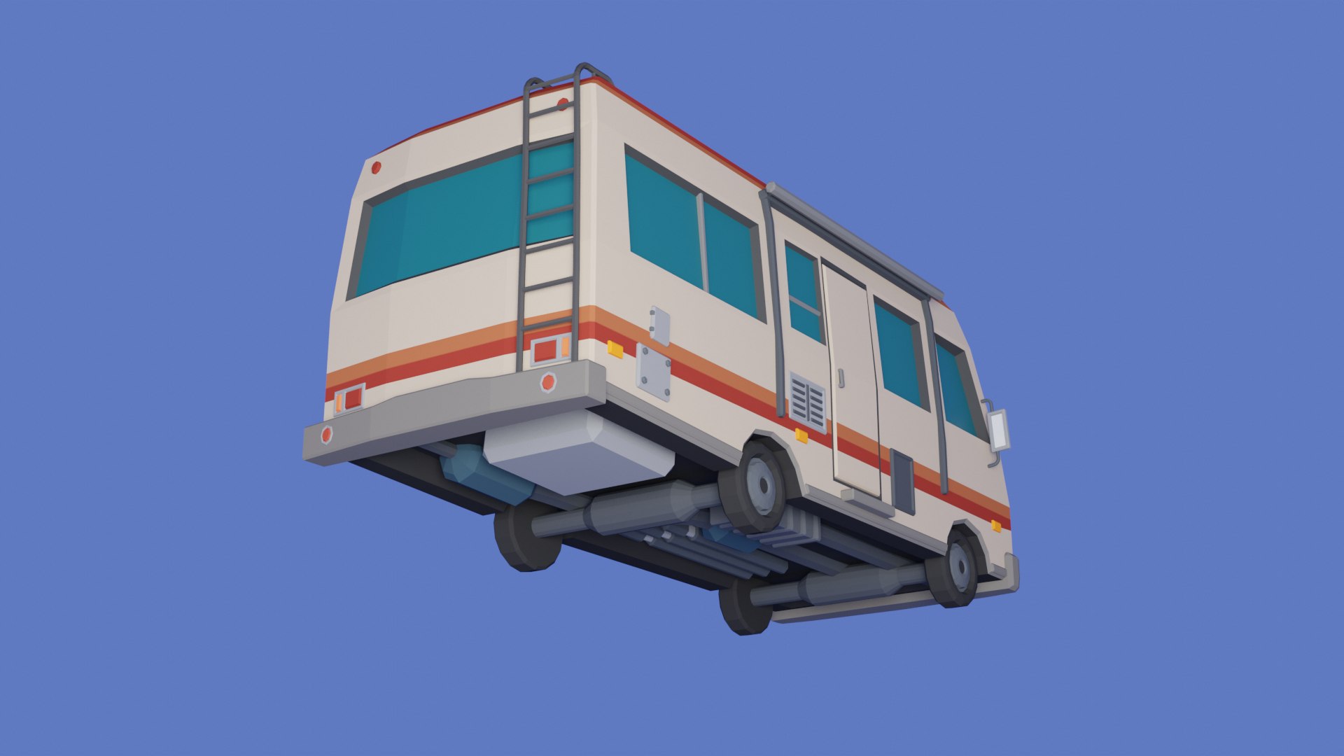 Low Poly Camper-Van 3D Model - TurboSquid 1740920