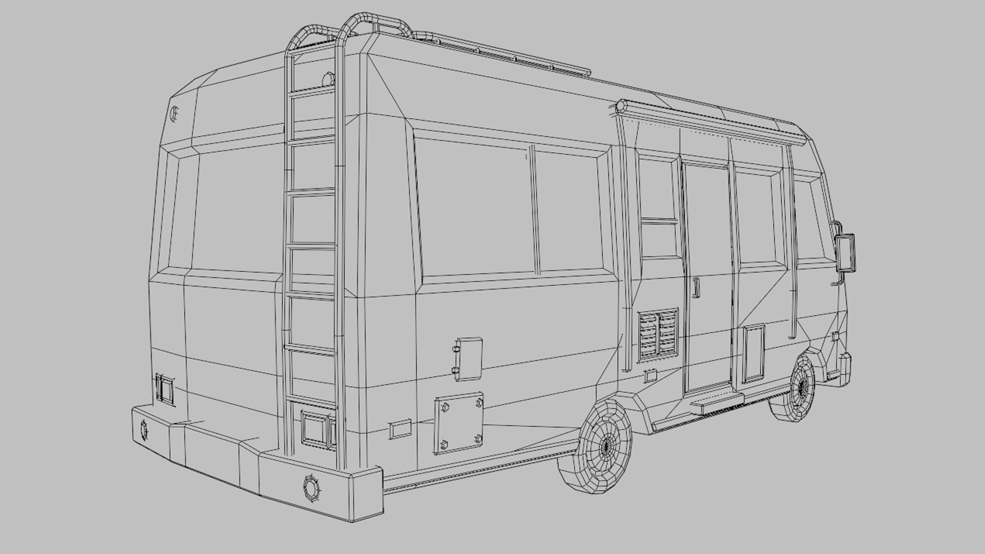 Low Poly Camper-Van 3D Model - TurboSquid 1740920