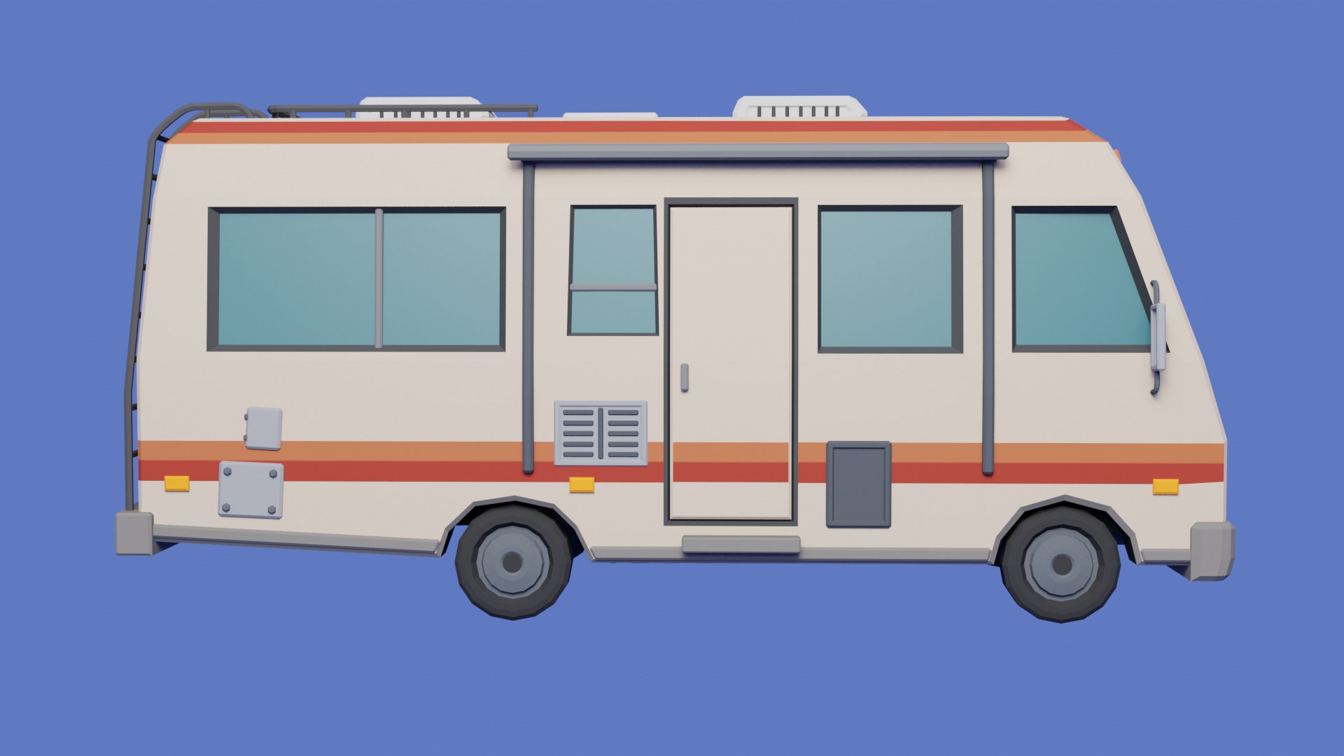 Low Poly Camper-Van 3D Model - TurboSquid 1740920