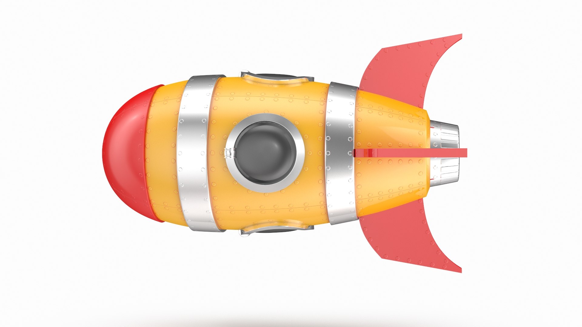 3D Cartoon Rocket - TurboSquid 1435560