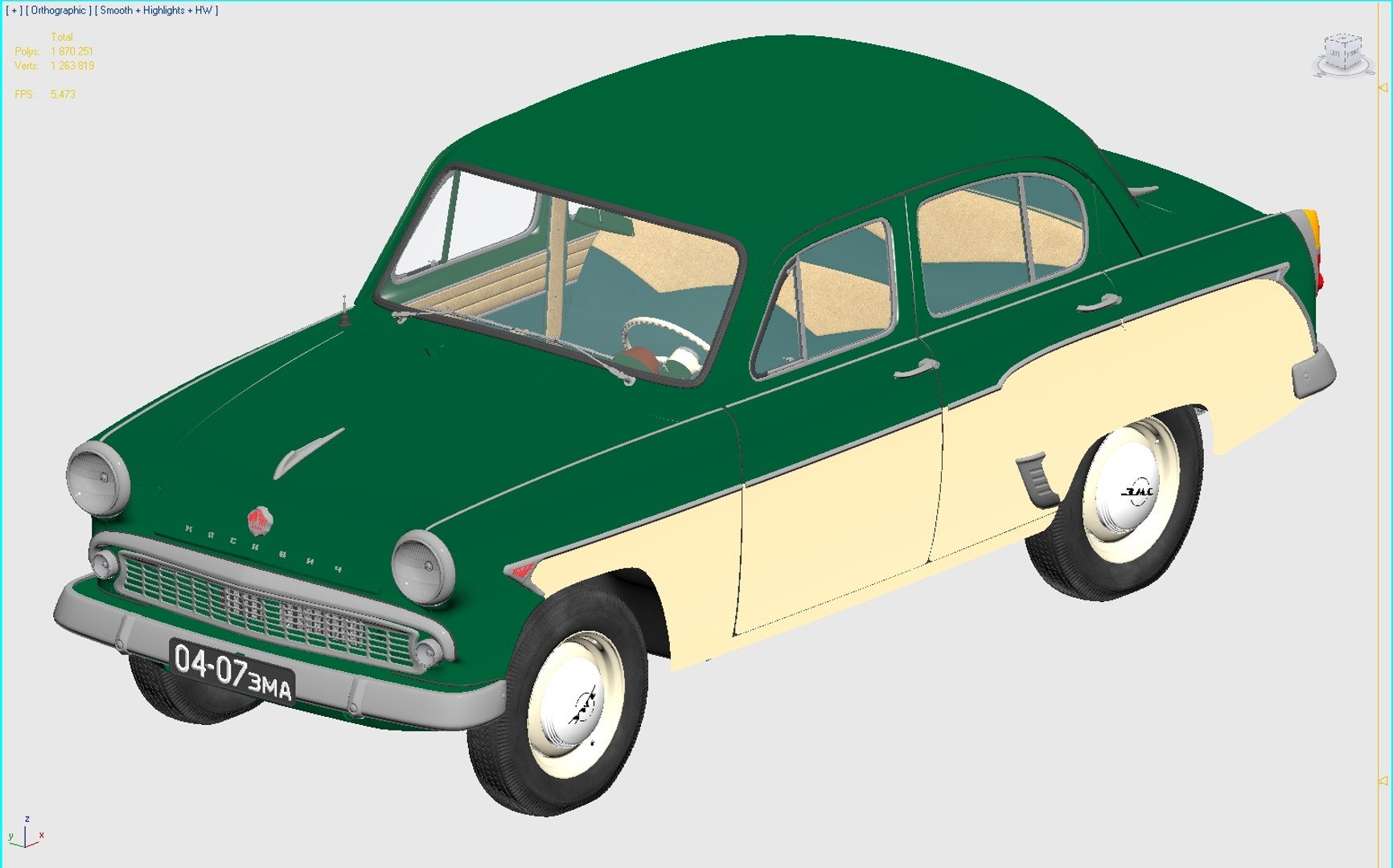 3D mzma moskvitch-407 1962 - TurboSquid 1581799