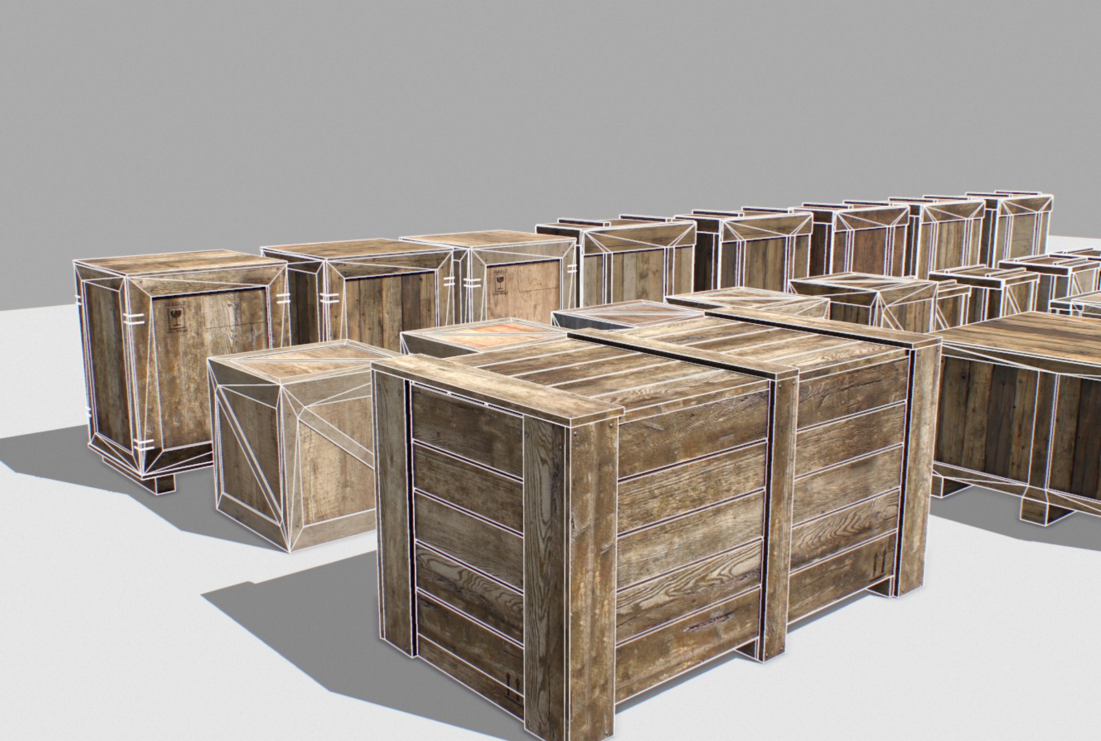 3D pack crates - TurboSquid 1607540