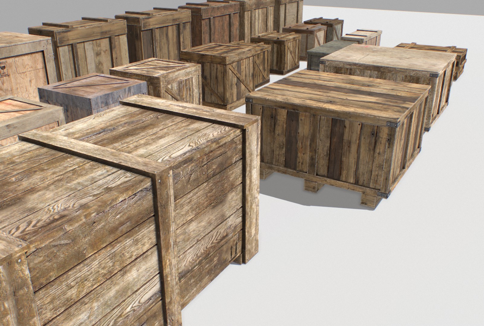 3D pack crates - TurboSquid 1607540