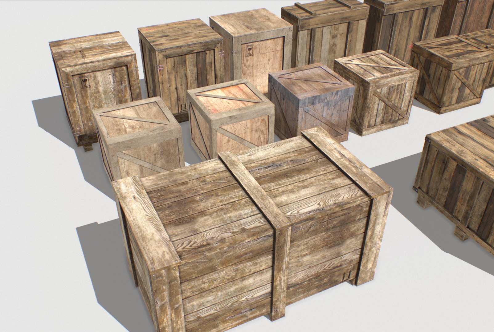 3D pack crates - TurboSquid 1607540
