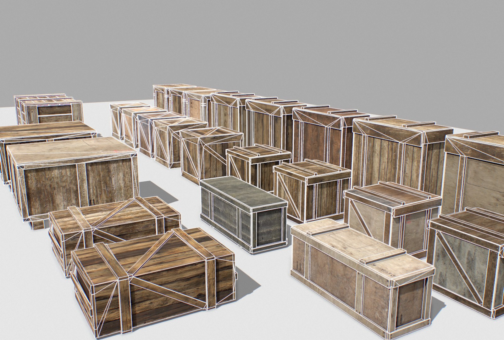 3D pack crates - TurboSquid 1607540