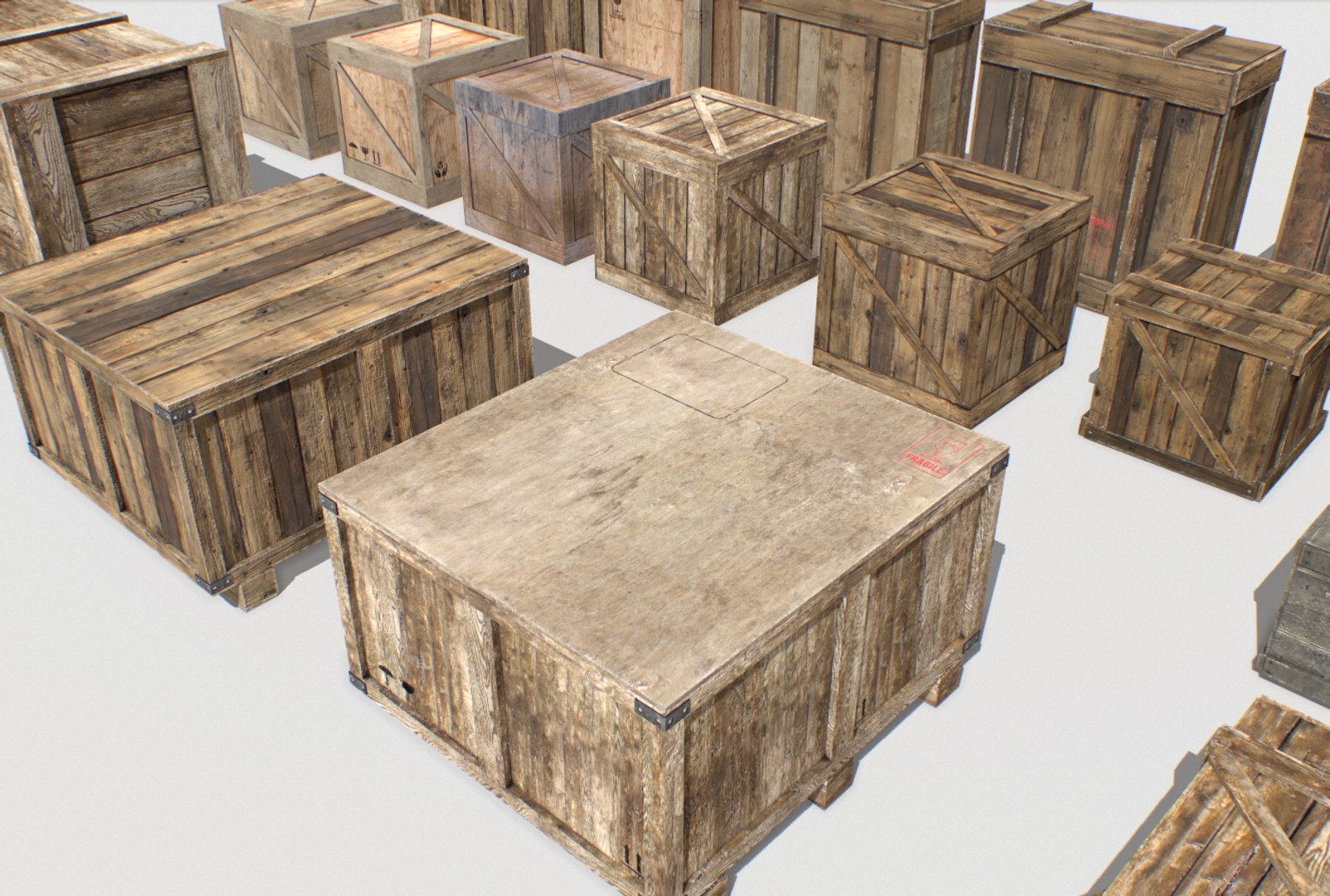 3D pack crates - TurboSquid 1607540