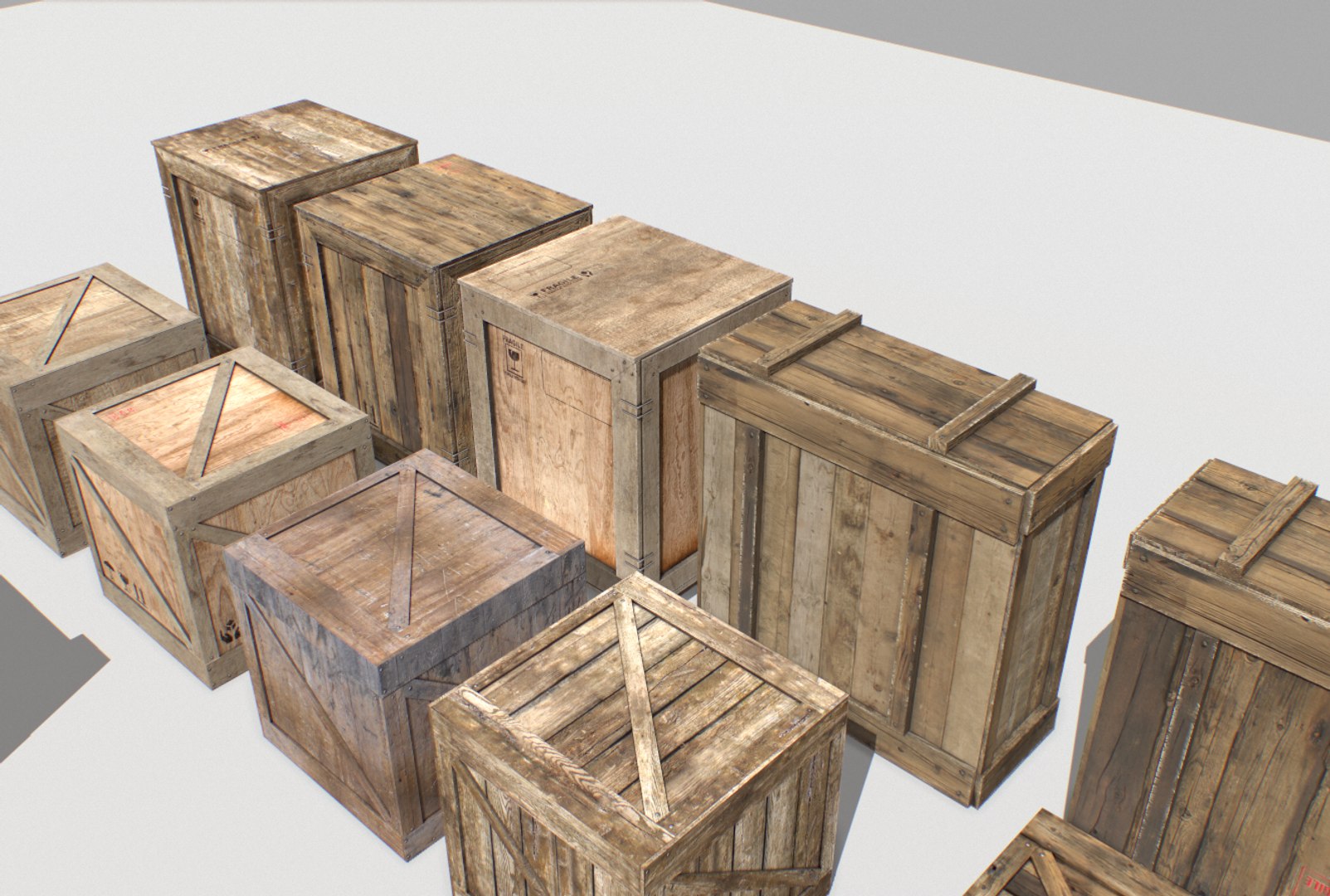 3D pack crates - TurboSquid 1607540