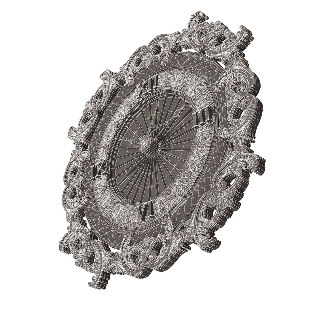 Classic Wall Clock 019 Chrome 3D Model - TurboSquid 2138091