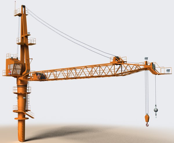 building construction crane 3d model