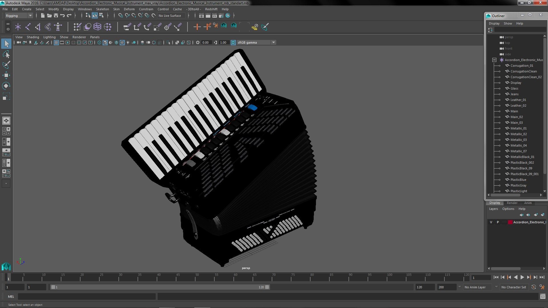 3D Accordion Electronic Musical Instrument - TurboSquid 2062979