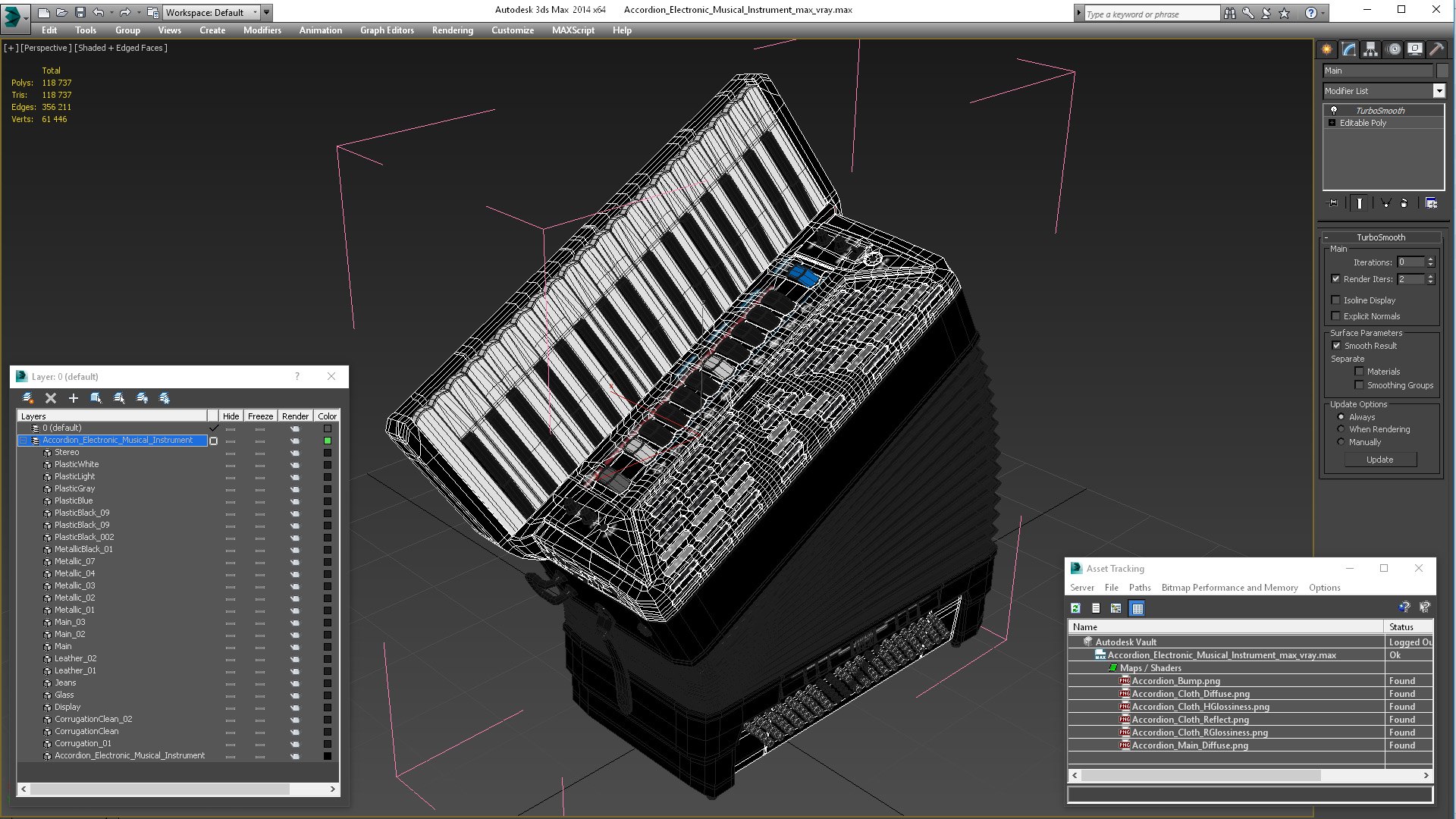 3D Accordion Electronic Musical Instrument - TurboSquid 2062979