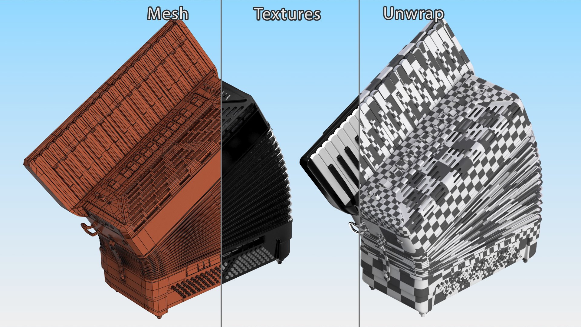 3D Accordion Electronic Musical Instrument - TurboSquid 2062979