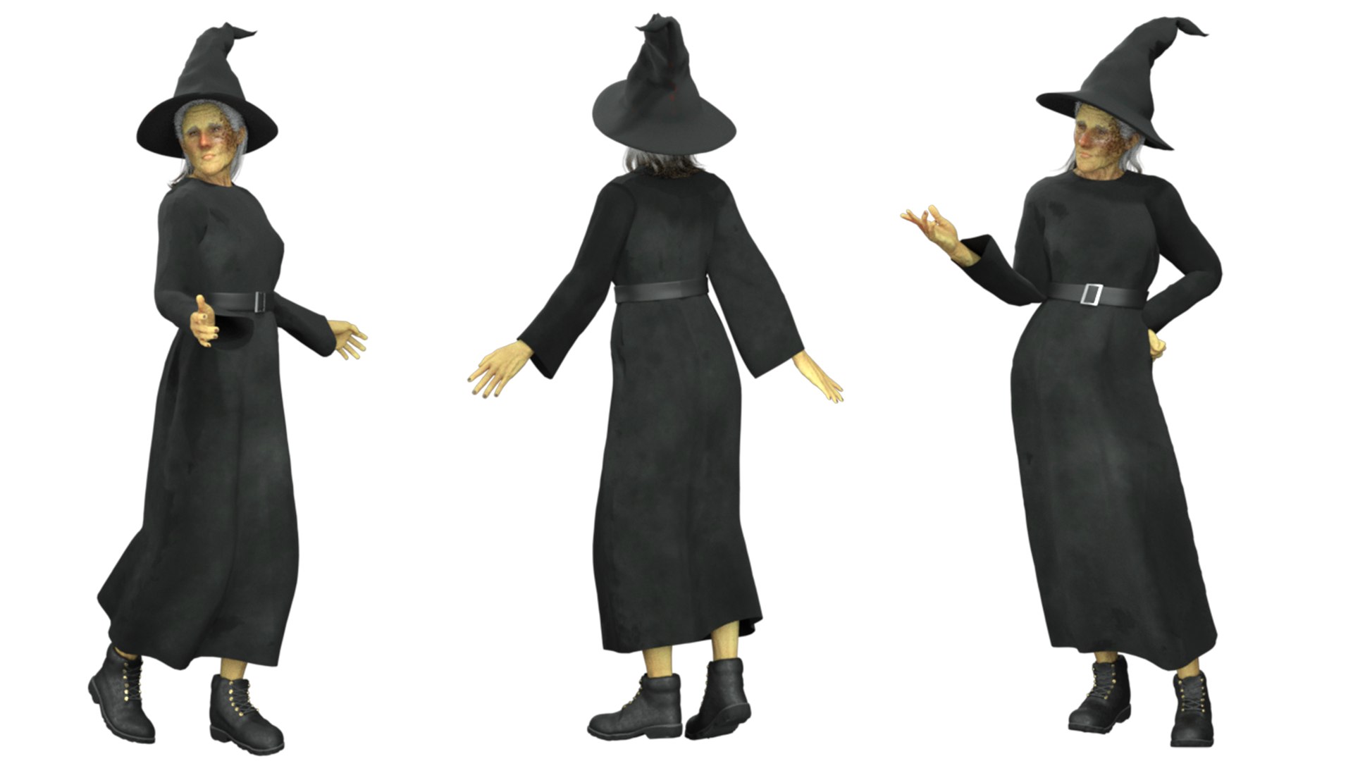 3D Realistic Rigged Terrible Witch Character 3D Model Model ...