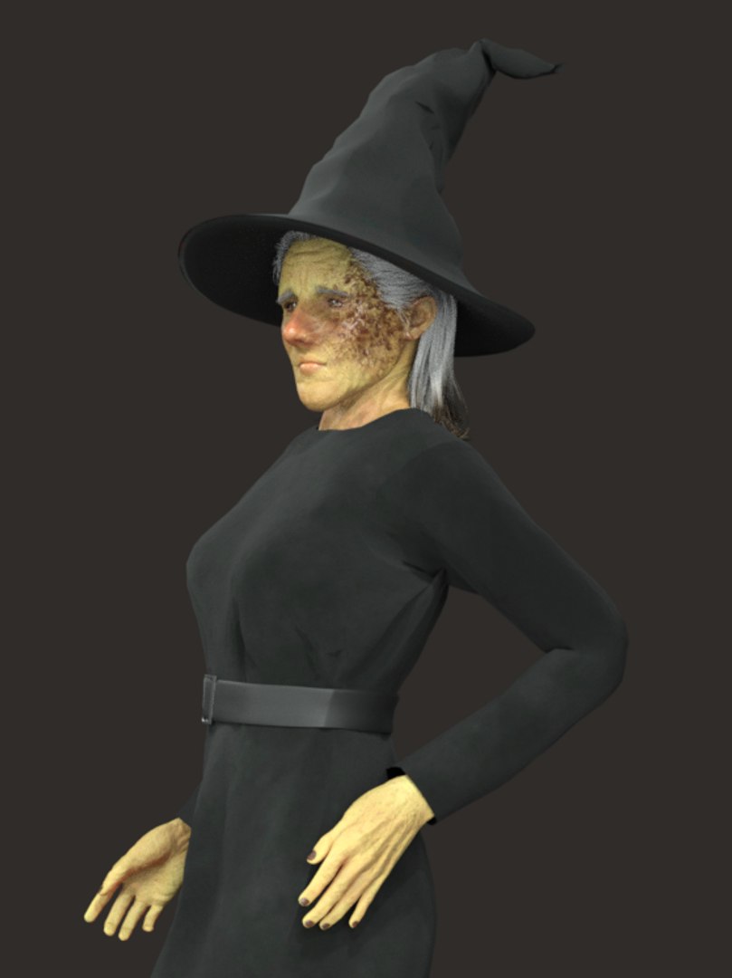 3D Realistic Rigged Terrible Witch Character 3D Model Model ...