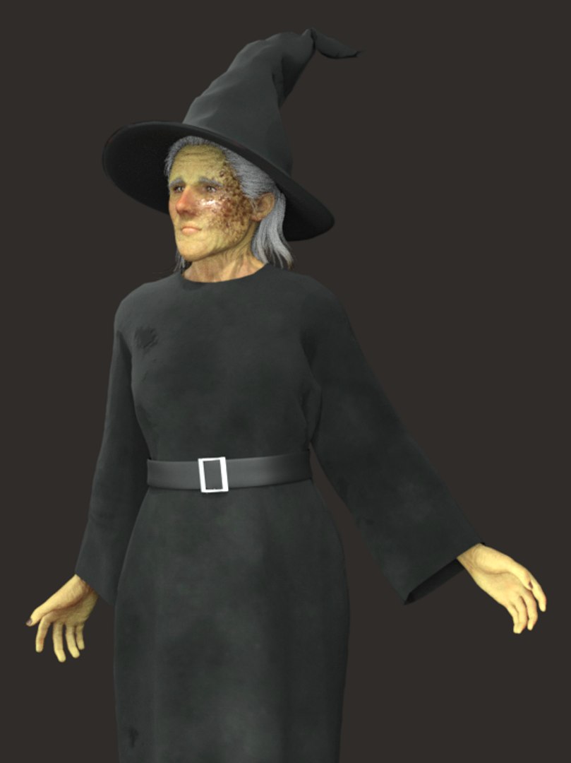 3D Realistic Rigged Terrible Witch Character 3D Model Model ...