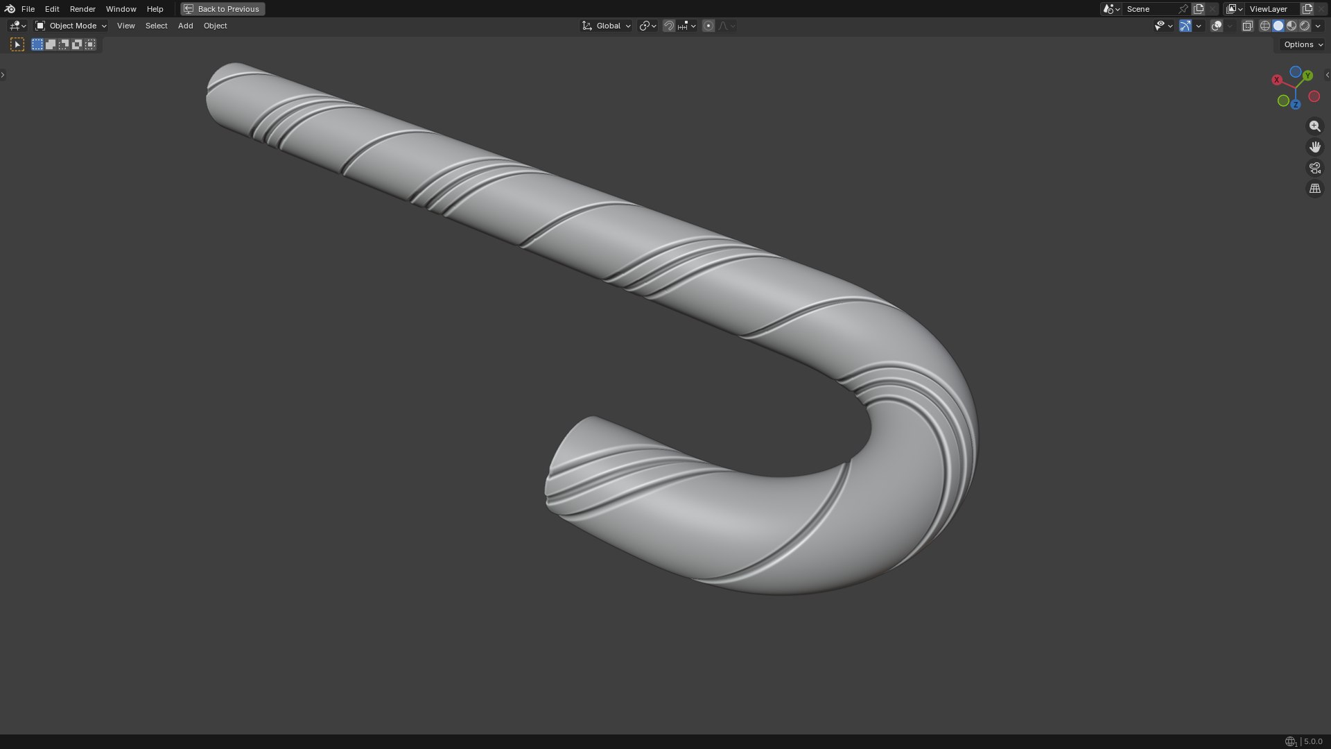 3D Model Christmas Candy Cane 2 - TurboSquid 2504017