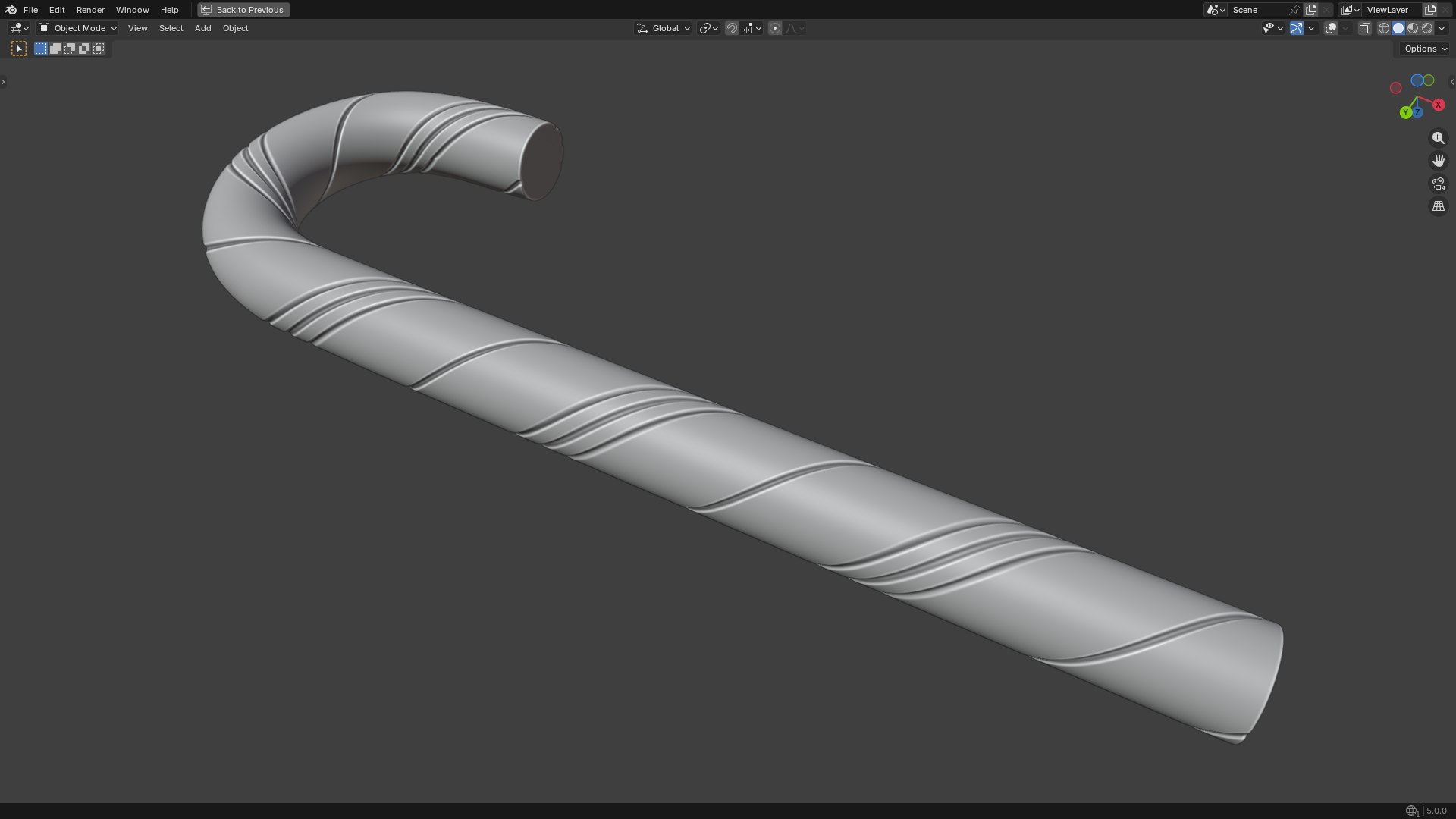 3D Model Christmas Candy Cane 2 - TurboSquid 2504017