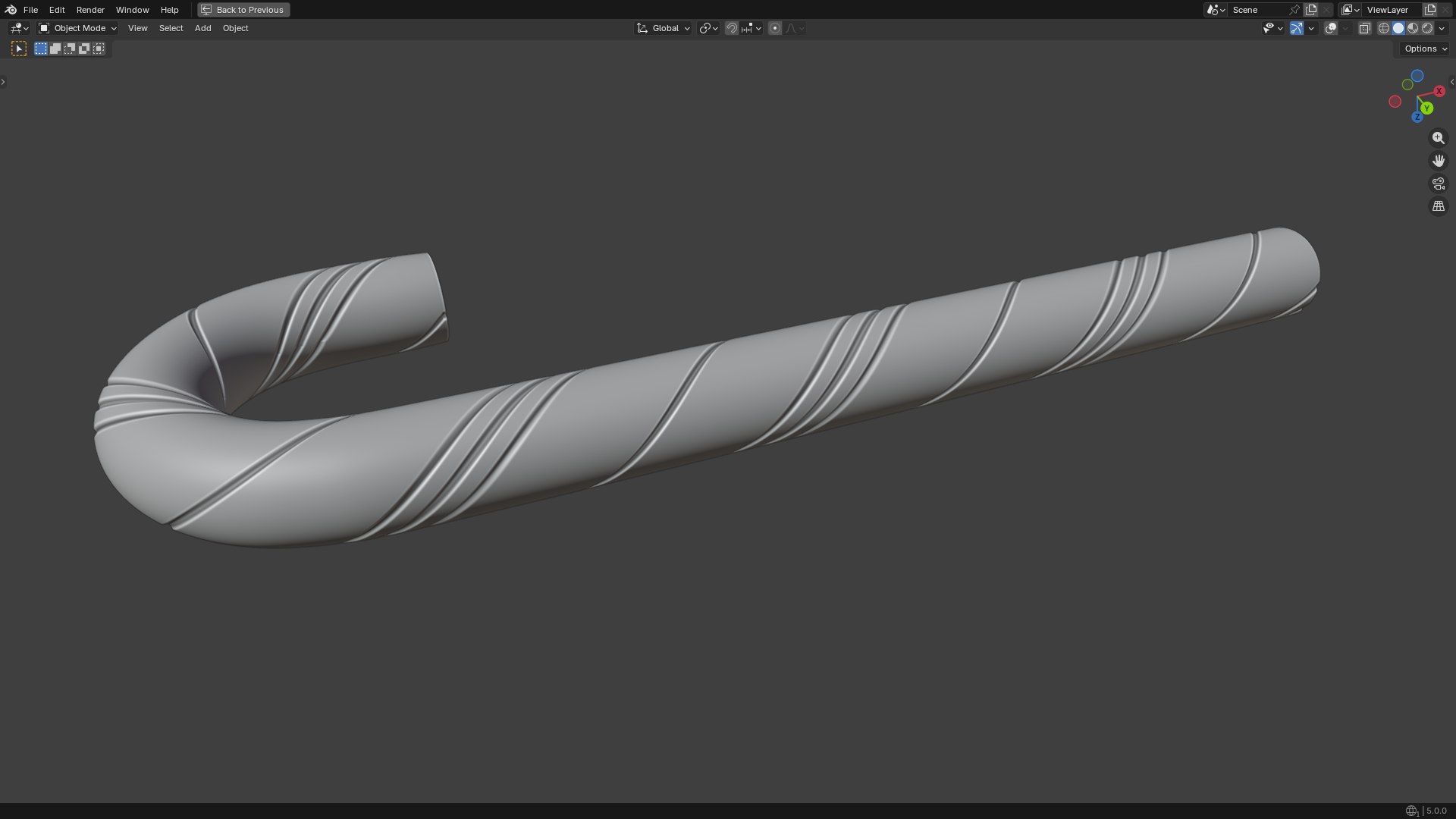 3D Model Christmas Candy Cane 2 - TurboSquid 2504017