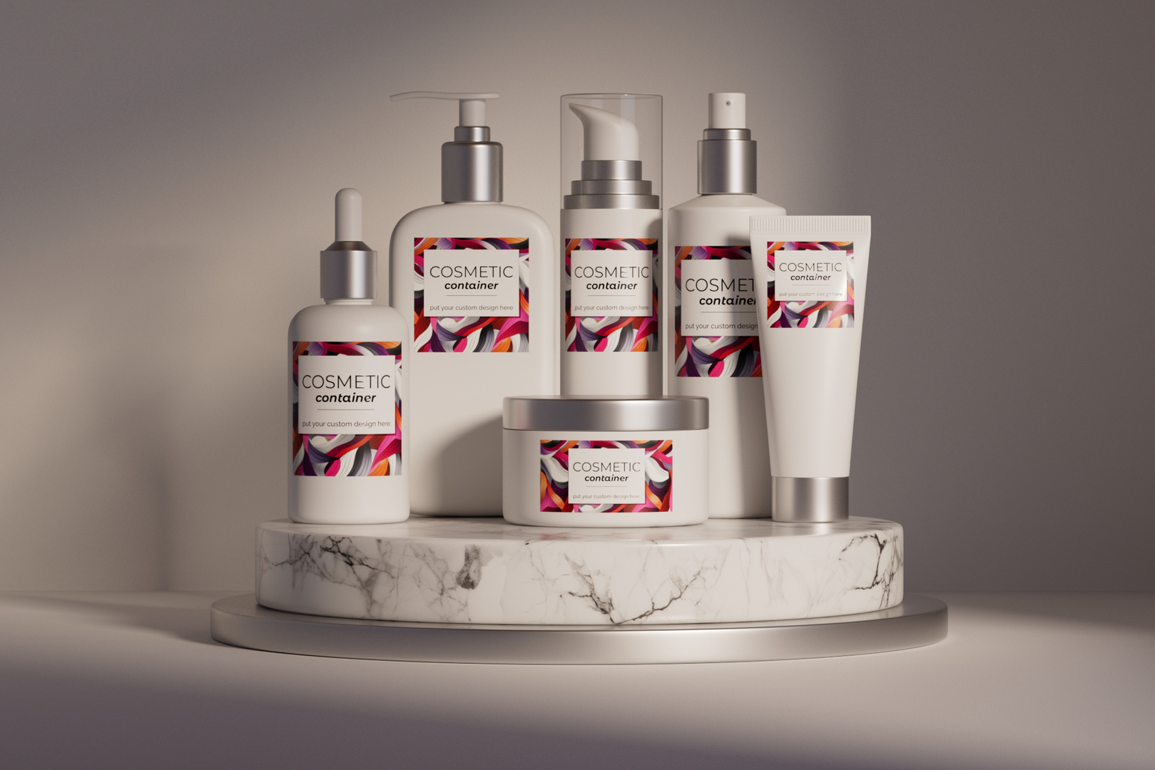 Set of Diverse Cosmetic Containers In Studio 3D model - TurboSquid 2157689