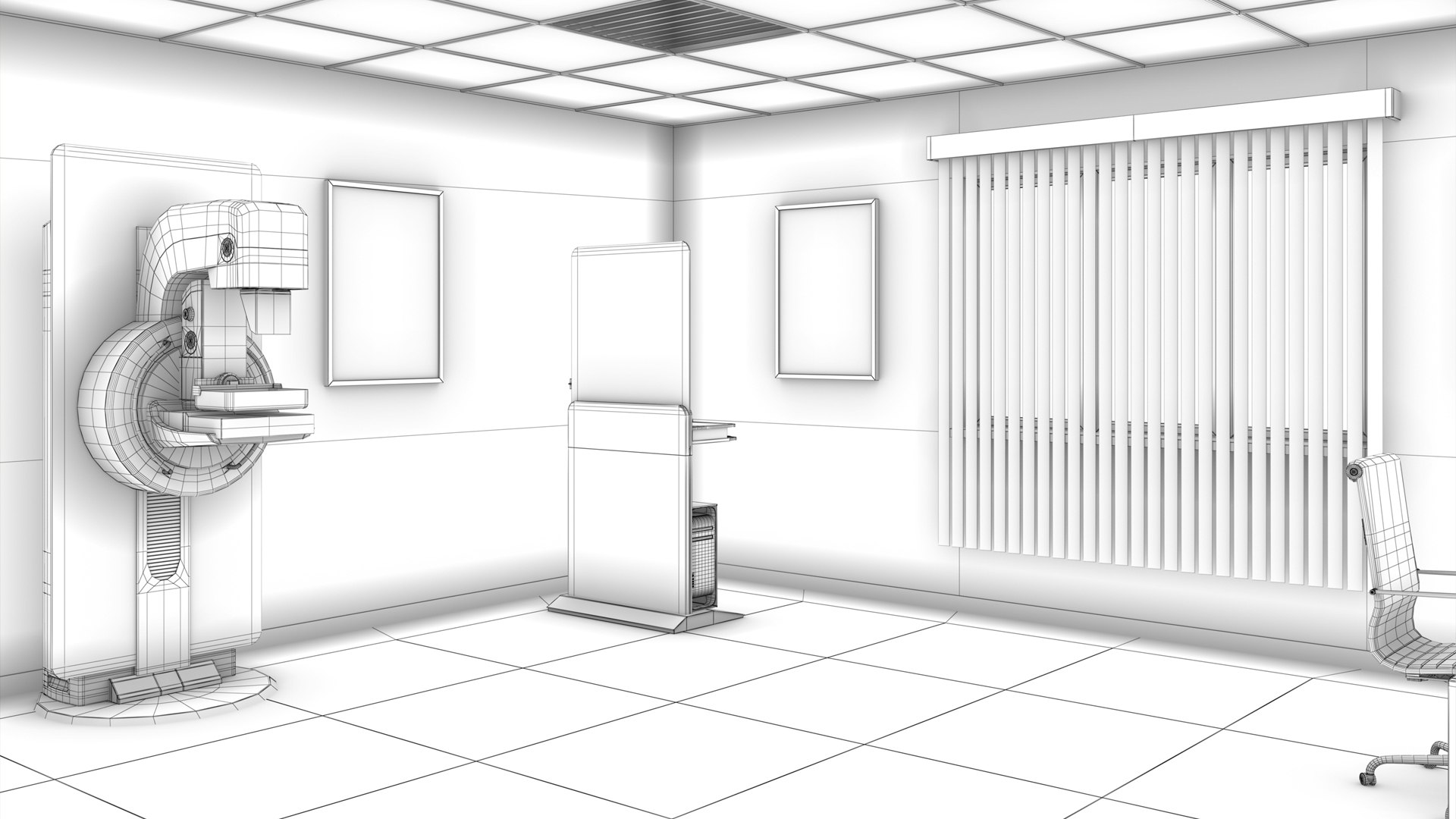 3d Model Mammography Room