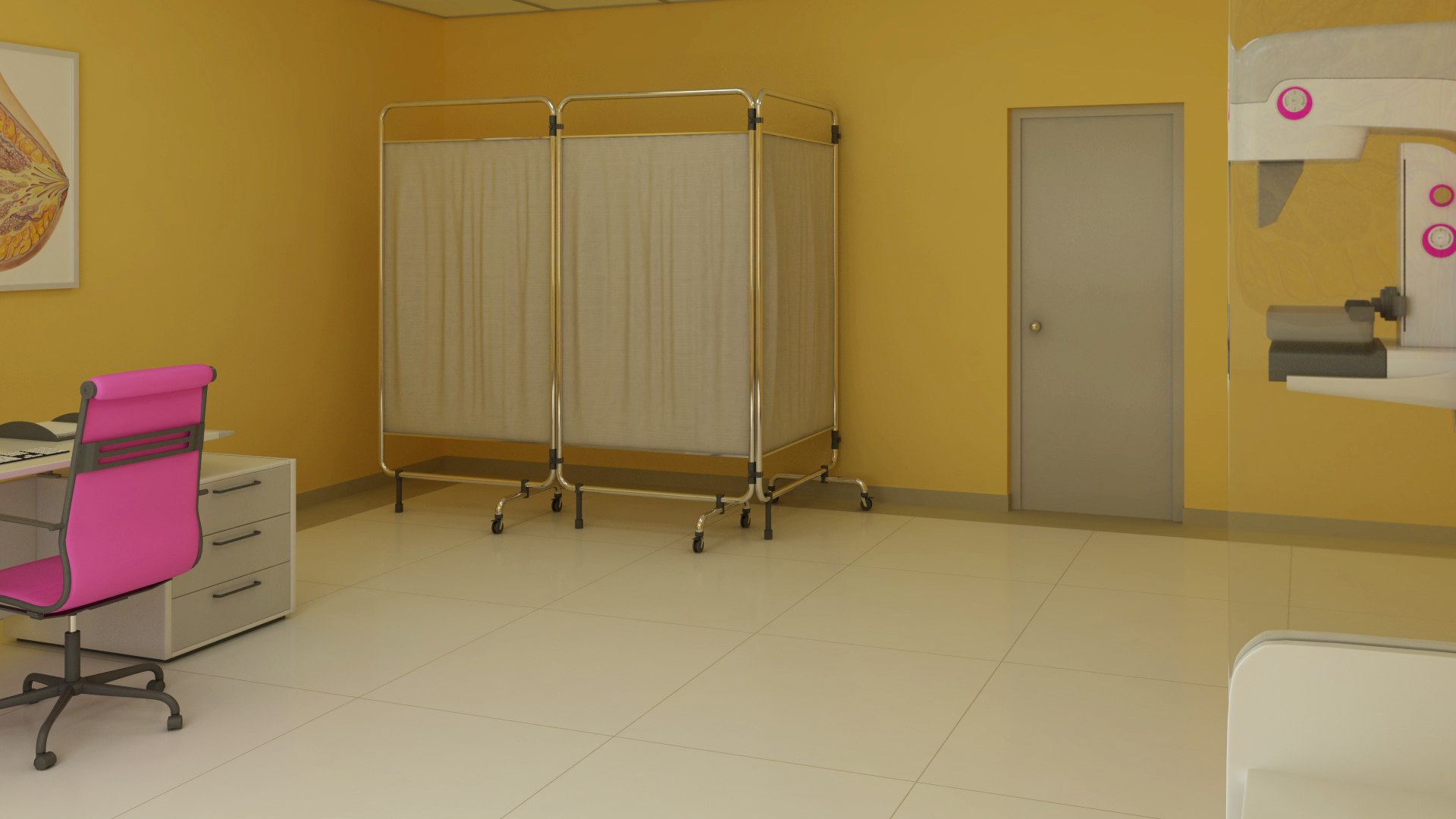 3d Model Mammography Room