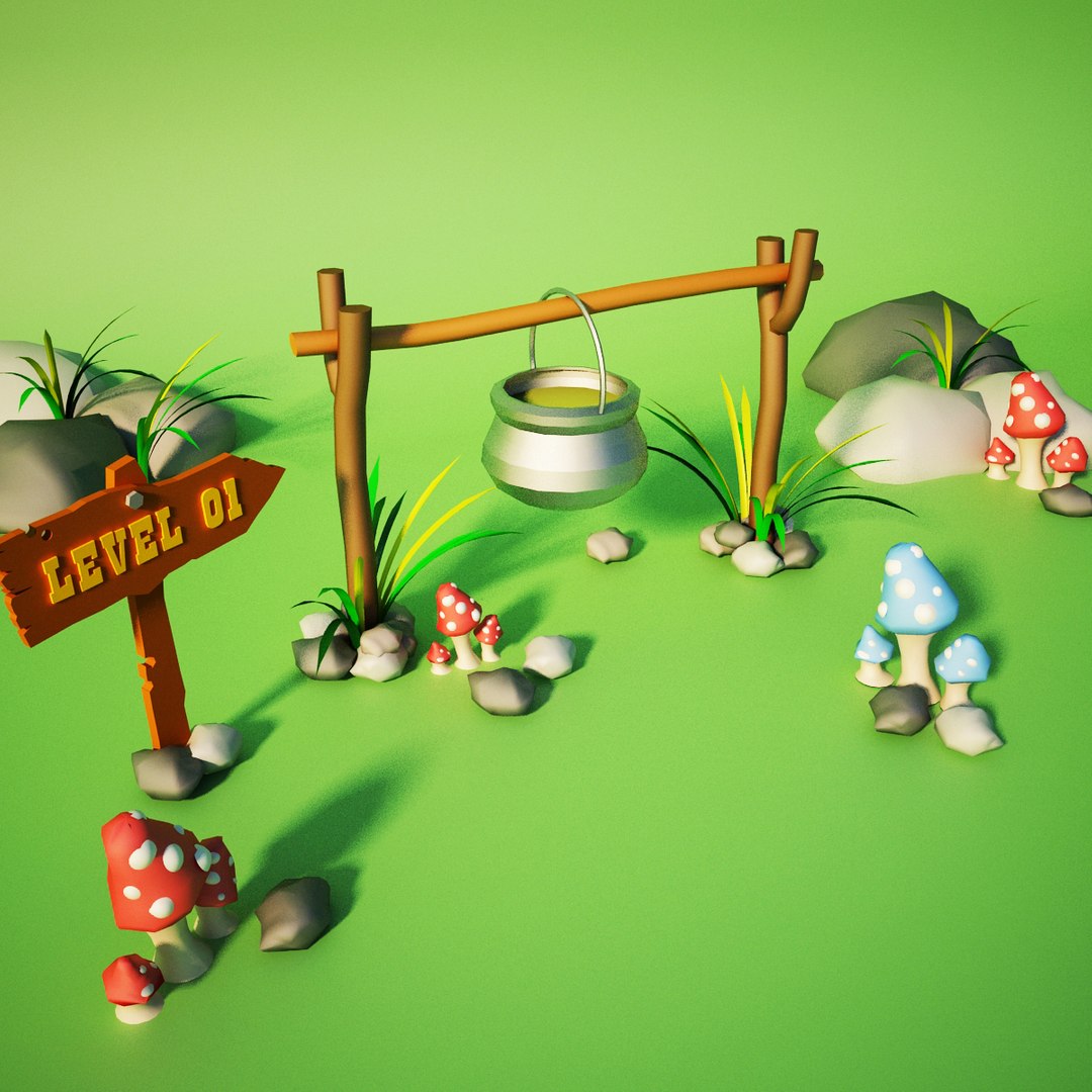 free asset pack lite 3d model