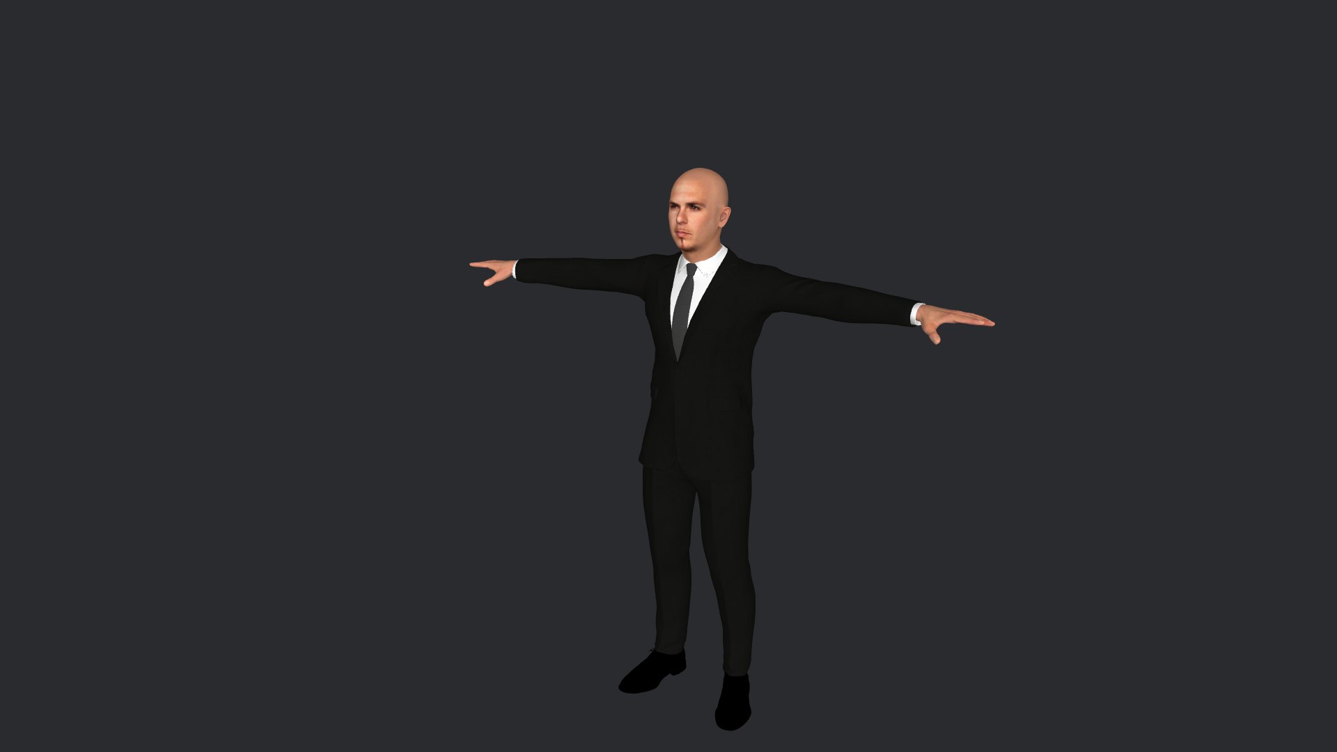 3D Model Pitbull Singer Hyper Realistic Full Body Fully Rigged 3D ...