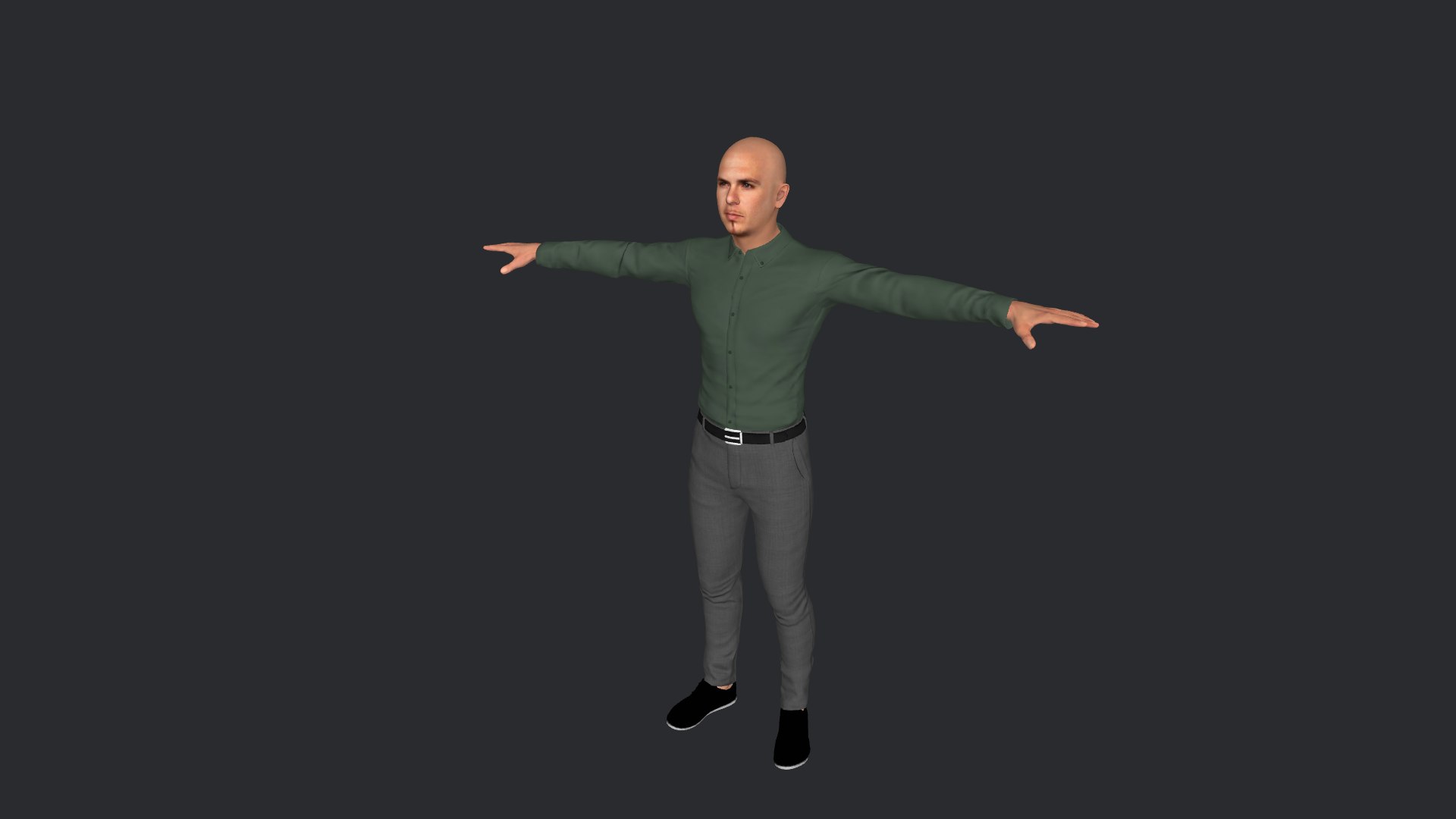 3D Model Pitbull Singer Hyper Realistic Full Body Fully Rigged 3D ...